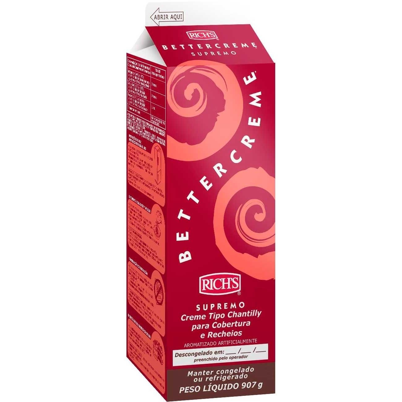 Chantilly Bettercreme Supremo Richs 907g