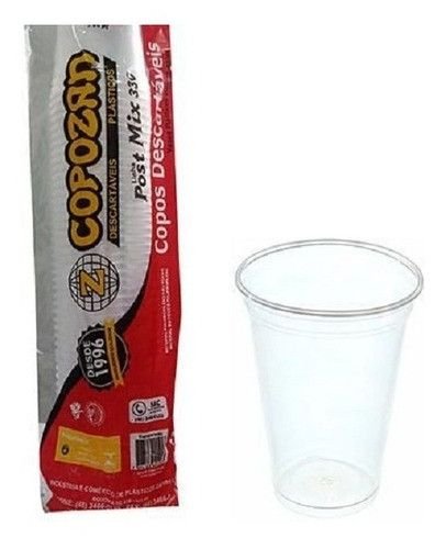 Copo Descartável Transparente 770ml Liso Copozan 25un