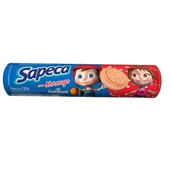 Biscoito Recheado Morango Sapeca 120g