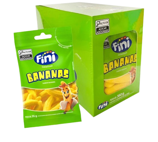 Fini Bala Gelatina Bananas 35g (Caixa com 10 Unidades)