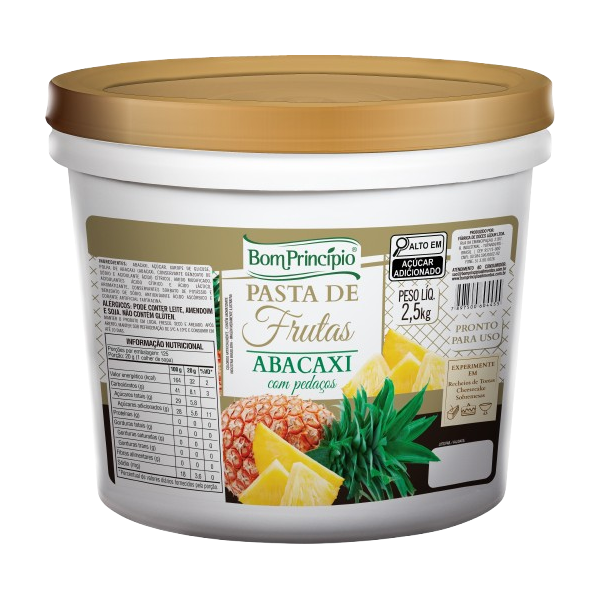 Pasta de Frutas Abacaxi Bom Princípio balde 2,5kg