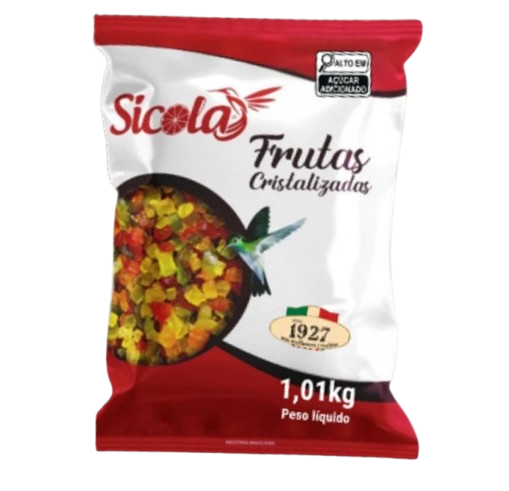 Fruta Cristalizada Sicola Pacote 1,01kg